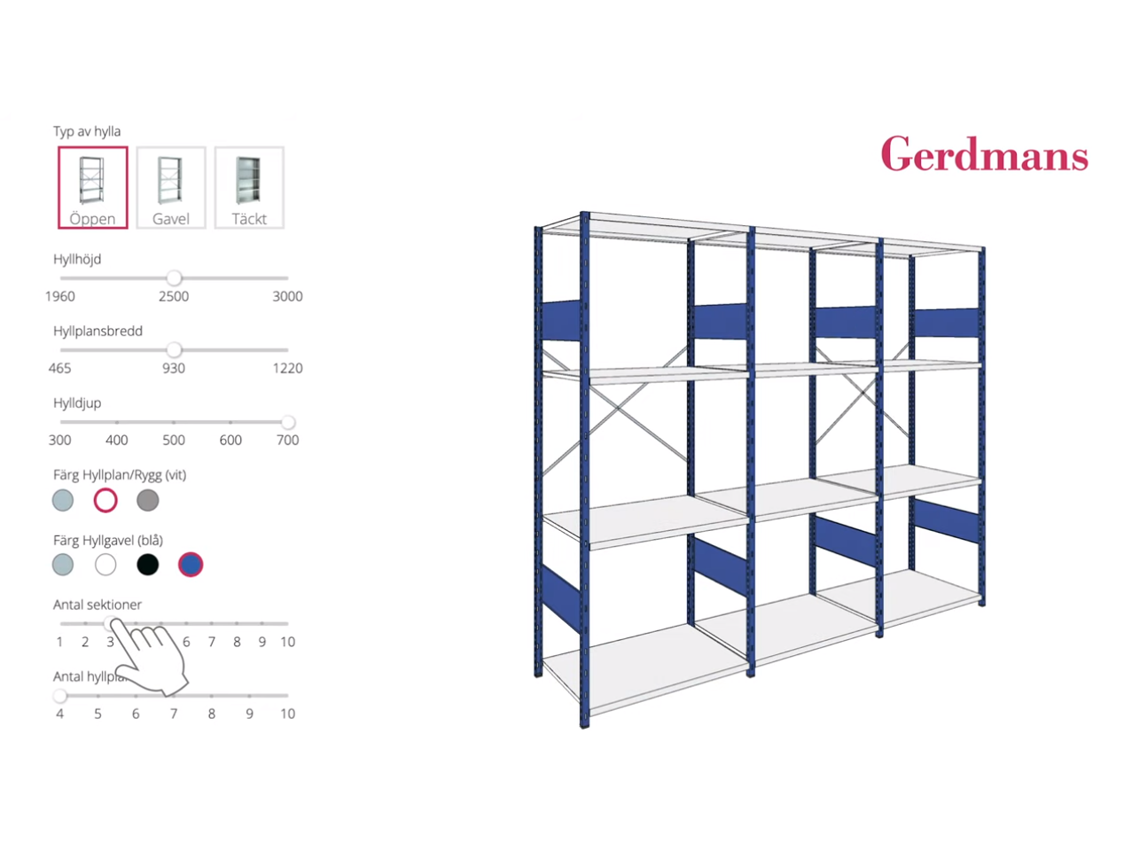 Gerdmans ökade försäljningen med hyllkonfigurator - 3bits